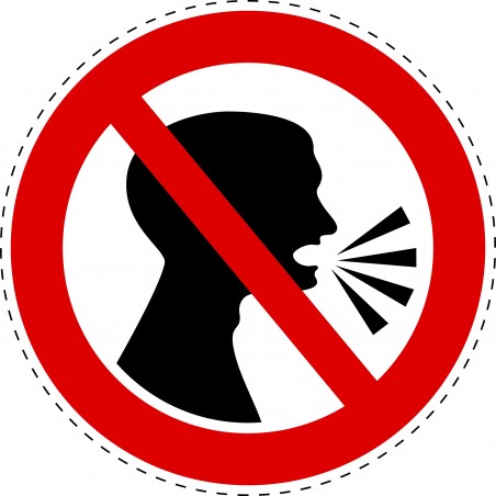 Panneau Autocollant D’Interdiction - Pas de Bruit Fort Diamètre 5 cm