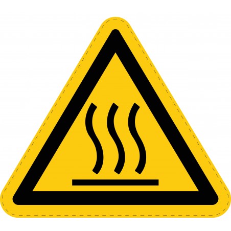 Panneau Autocollant de Danger - Surface Chaude Diamètre 5 cm