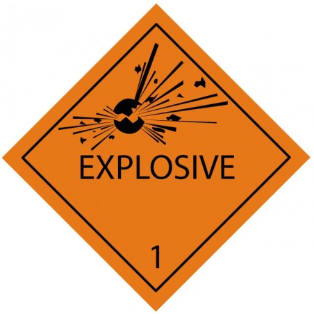 Sticker Autocollant Matières Dangereuses - Matières et Objets Explosifs ...